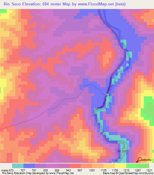 Elevation of Rio Seco,Peru Elevation Map, Topography, Contour