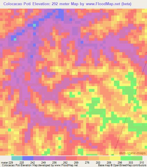 Elevation of Colocacao Poti,Brazil Elevation Map, Topography, Contour