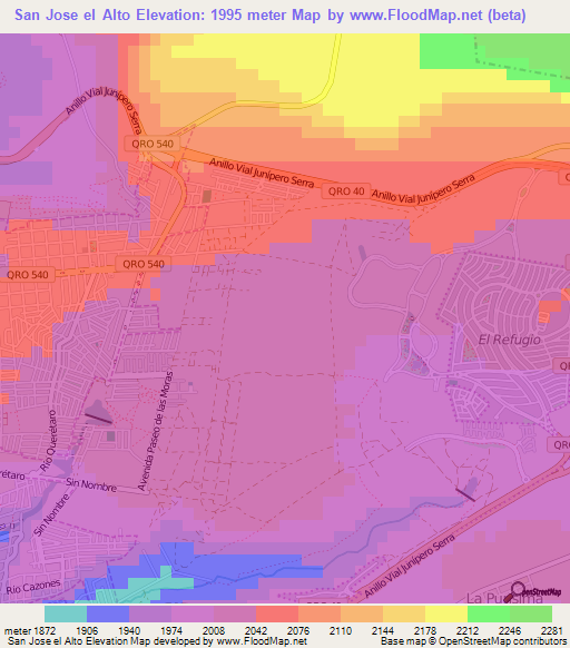 Elevation of San Jose el Alto,Mexico Elevation Map, Topography, Contour
