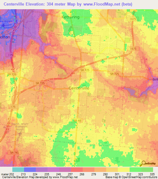 Elevation of Centerville,US Elevation Map, Topography, Contour