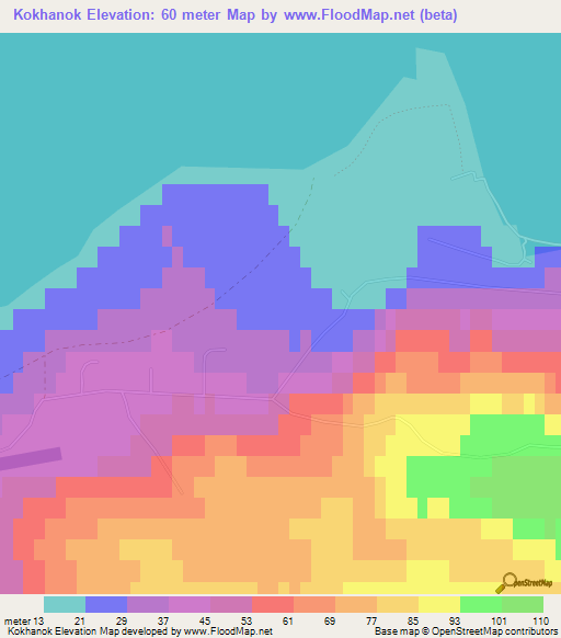 Elevation of Kokhanok,US Elevation Map, Topography, Contour
