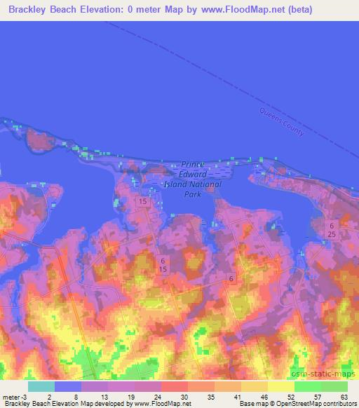 Elevation of Brackley Beach,Canada Elevation Map, Topography, Contour