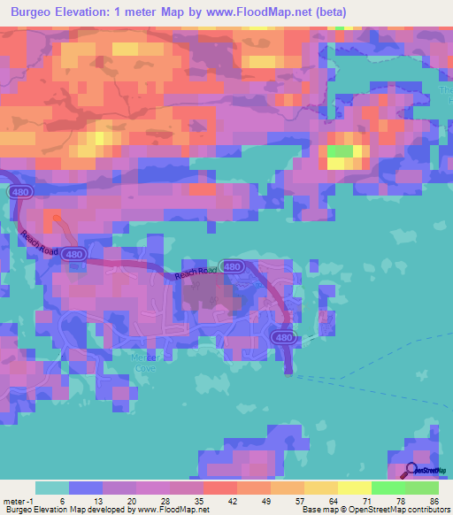 Elevation of Burgeo,Canada Elevation Map, Topography, Contour