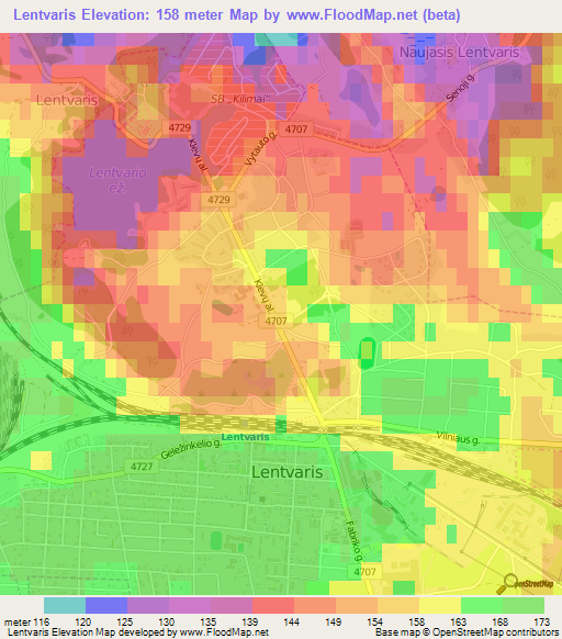 Elevation of Lentvaris,Lithuania Elevation Map, Topography, Contour