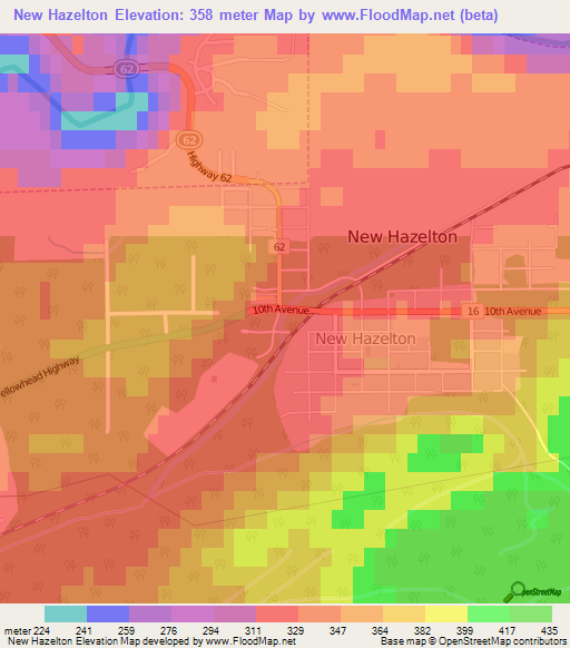 Elevation of New Hazelton,Canada Elevation Map, Topography, Contour