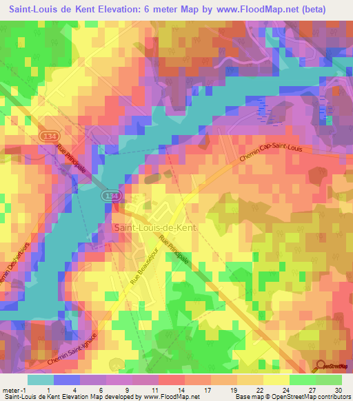 Elevation of Saint-Louis de Kent,Canada Elevation Map, Topography, Contour