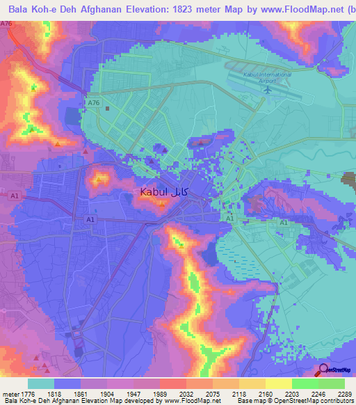 Elevation of Bala Koh-e Deh Afghanan,Afghanistan Elevation Map ...