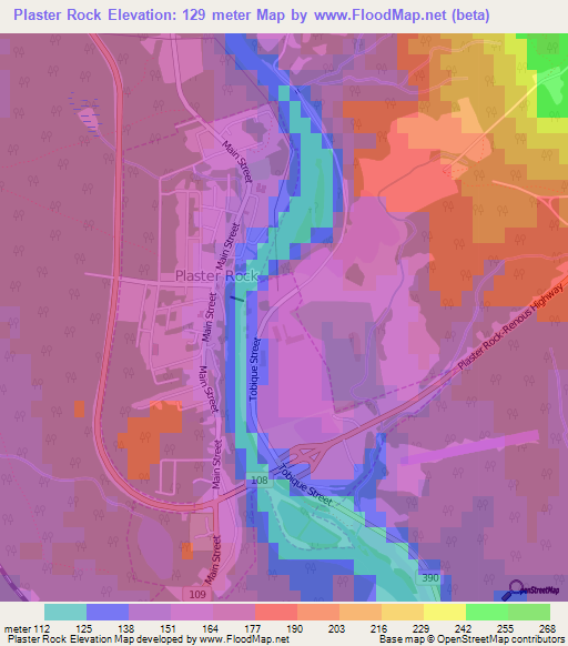 Elevation of Plaster Rock,Canada Elevation Map, Topography, Contour