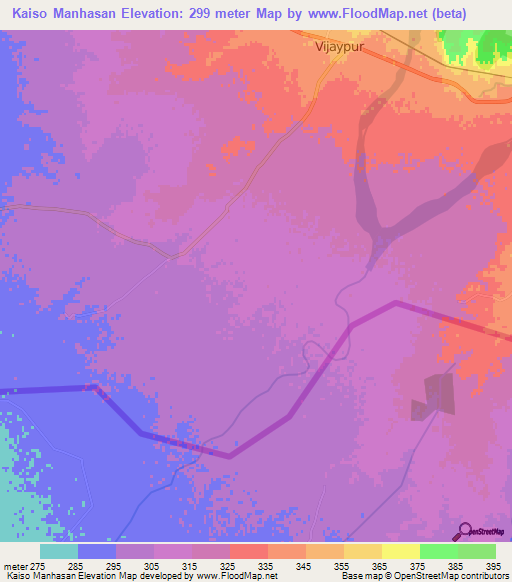 Elevation of Kaiso Manhasan,India Elevation Map, Topography, Contour