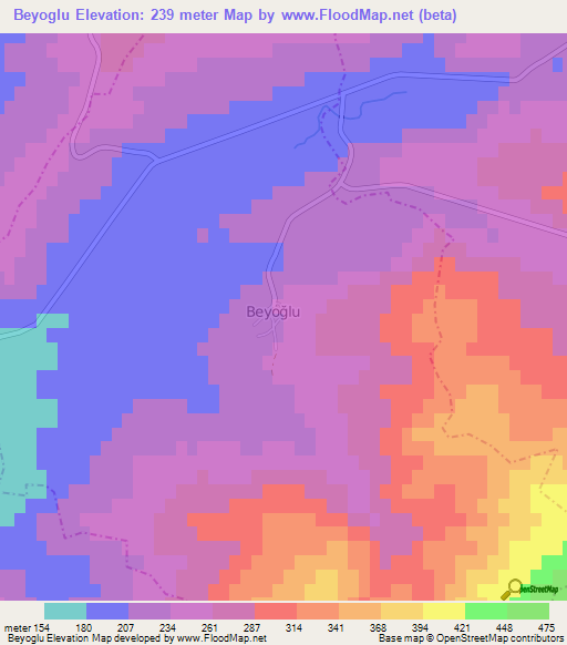 Elevation of Beyoglu,Turkey Elevation Map, Topography, Contour