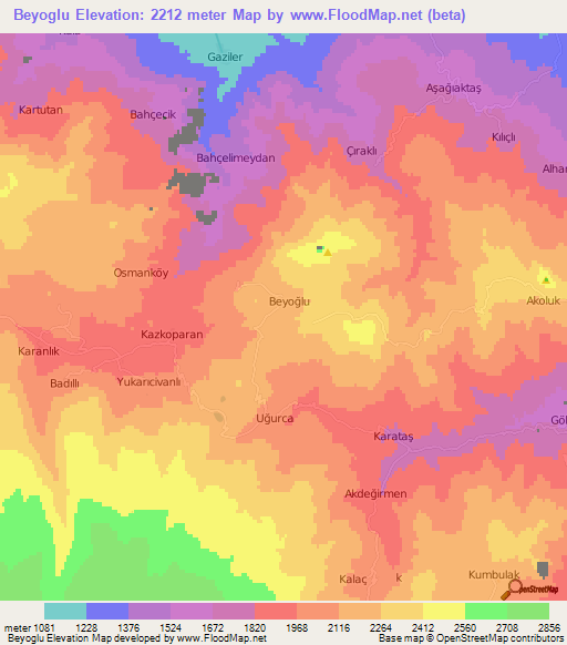 Elevation of Beyoglu,Turkey Elevation Map, Topography, Contour