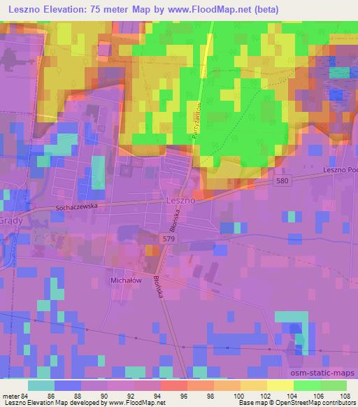 Elevation of Leszno,Poland Elevation Map, Topography, Contour