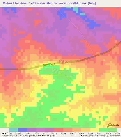 Elevation of Matuu,Kenya Elevation Map, Topography, Contour