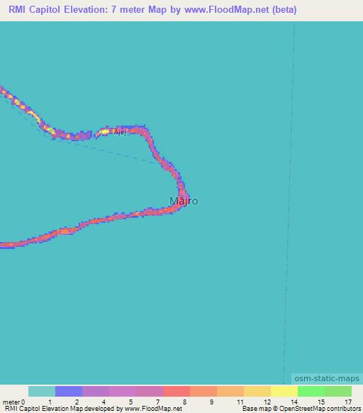 Elevation of RMI Capitol,Marshall Islands Elevation Map, Topography ...