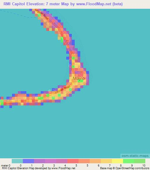 Elevation of RMI Capitol,Marshall Islands Elevation Map, Topography ...