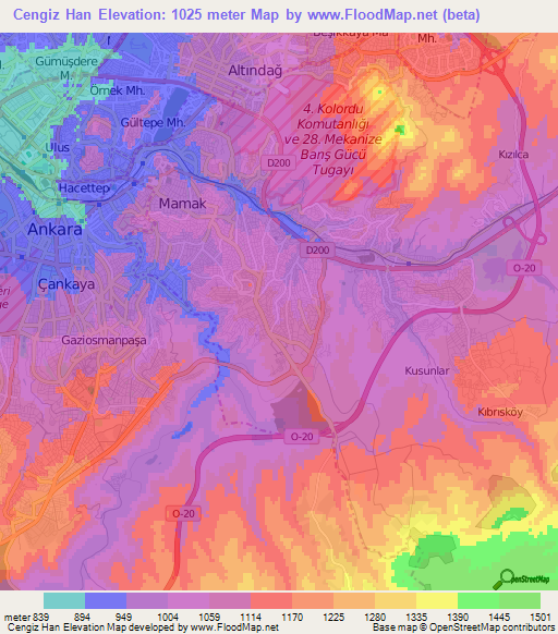 Elevation of Cengiz Han,Turkey Elevation Map, Topography, Contour