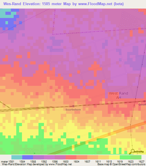 Elevation of Wes-Rand,South Africa Elevation Map, Topography, Contour