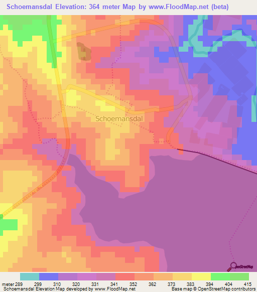 Elevation of Schoemansdal,South Africa Elevation Map, Topography, Contour