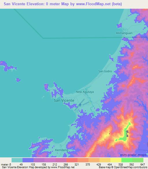 Elevation of San Vicente,Philippines Elevation Map, Topography, Contour