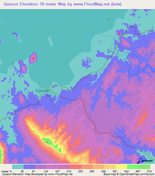 Elevation of Quezon,Philippines Elevation Map, Topography, Contour