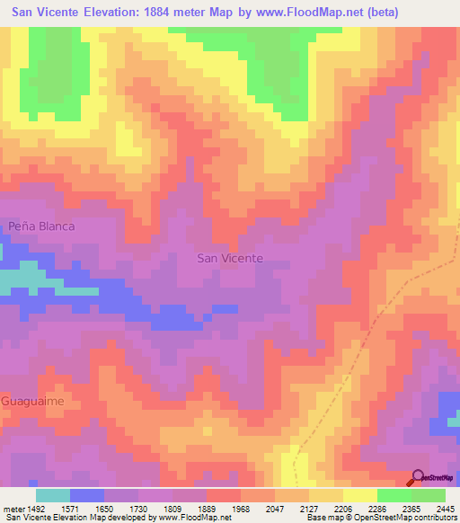 Elevation of San Vicente,Ecuador Elevation Map, Topography, Contour