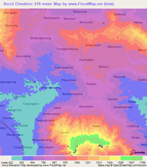 Elevation of Ancol,Indonesia Elevation Map, Topography, Contour