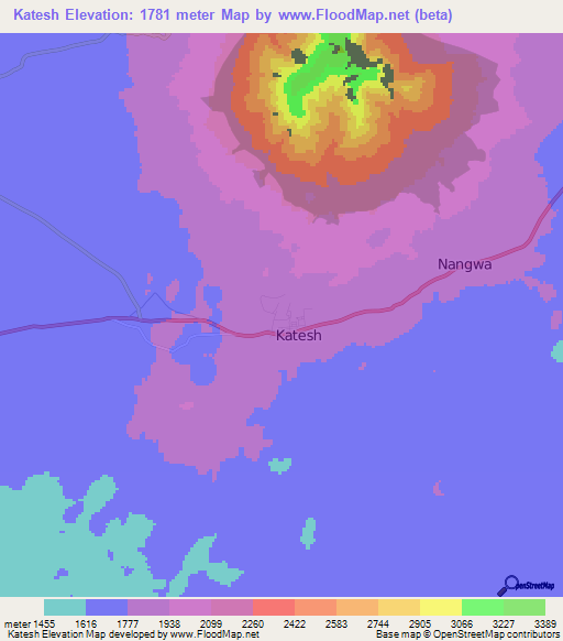 Elevation of Katesh,Tanzania Elevation Map, Topography, Contour