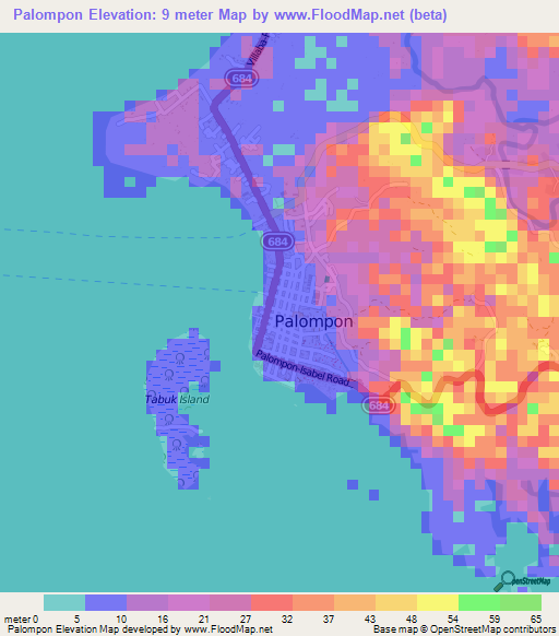 Elevation of Palompon,Philippines Elevation Map, Topography, Contour
