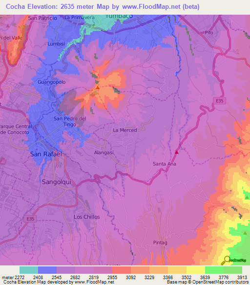 Elevation of Cocha,Ecuador Elevation Map, Topography, Contour