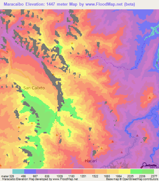 Elevation of Maracaibo,Colombia Elevation Map, Topography, Contour