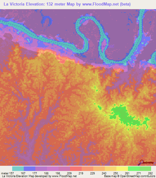 Elevation of La Victoria,Colombia Elevation Map, Topography, Contour