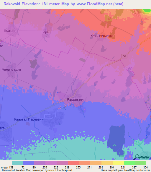 Elevation of Rakovski,Bulgaria Elevation Map, Topography, Contour