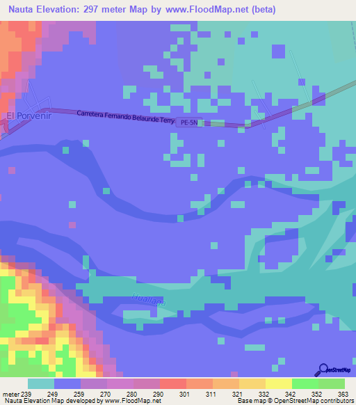 Elevation of Nauta,Peru Elevation Map, Topography, Contour