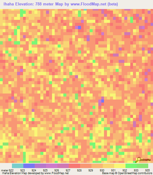 Elevation of Ihaha,Namibia Elevation Map, Topography, Contour